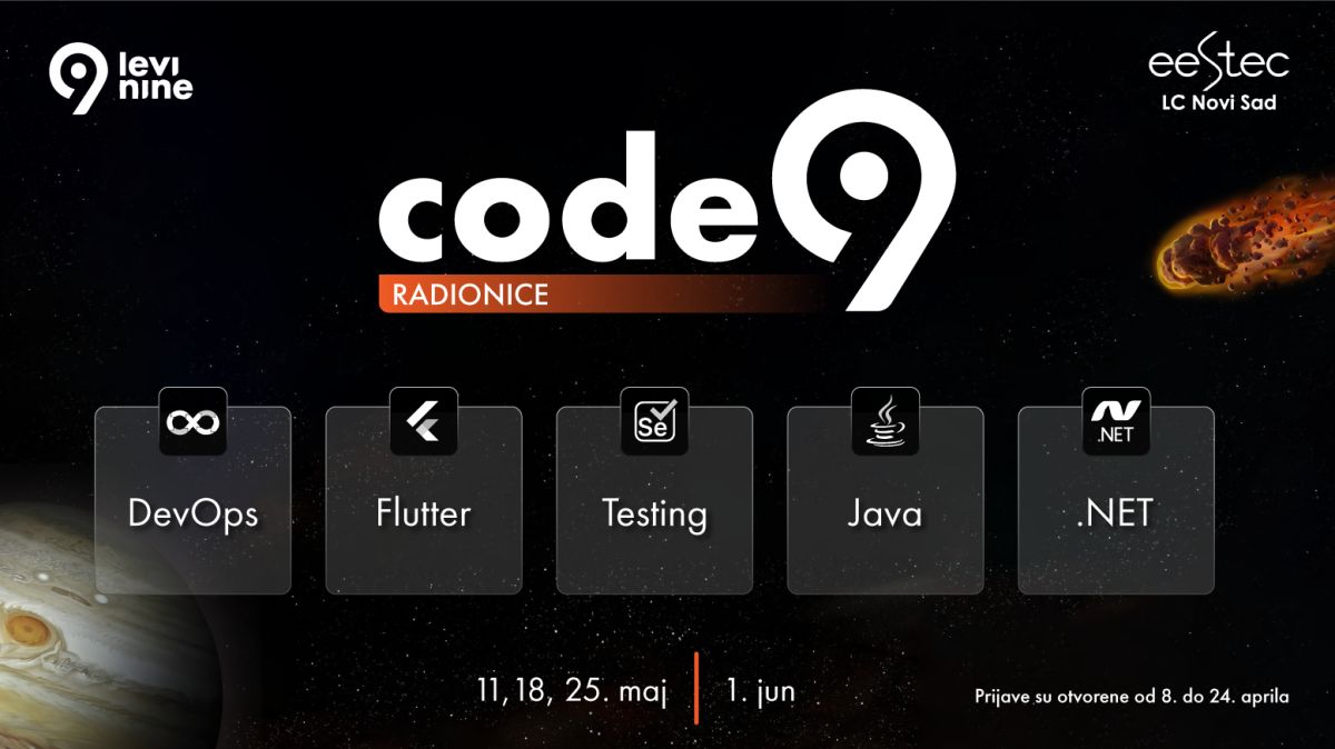 Code9 Workshops - Internship Levi9 Technology Services - Startuj.infostud.com